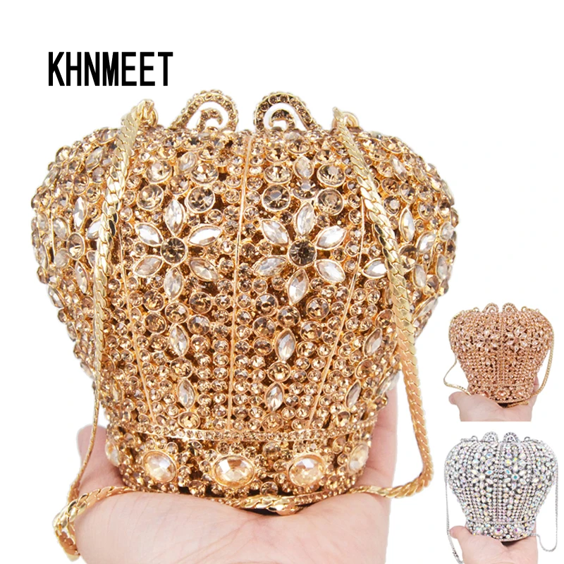 Stylishly Cute Crystal Bags Crown Designer Purse Wedding Prom bags ...