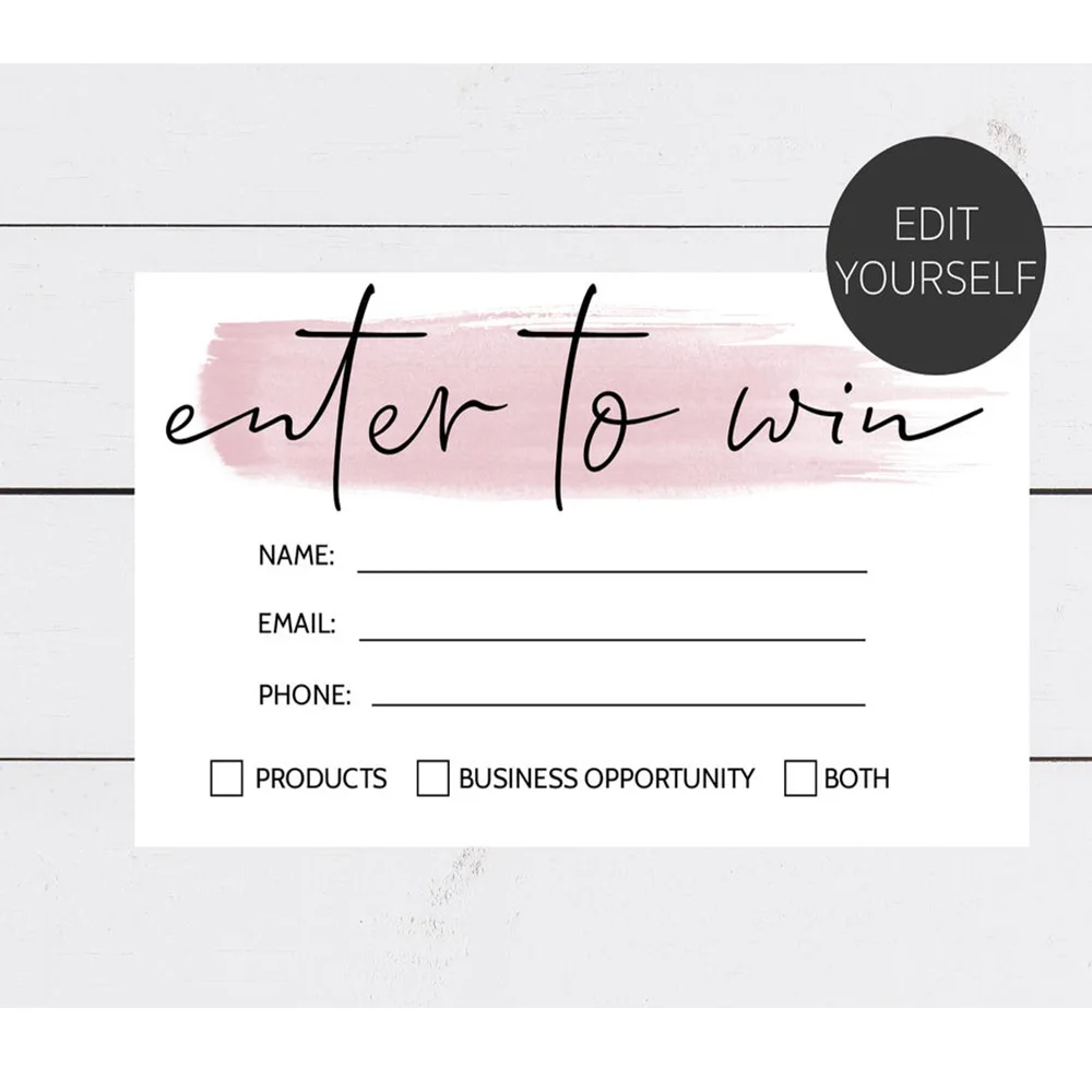 Enter To Win Sign Template