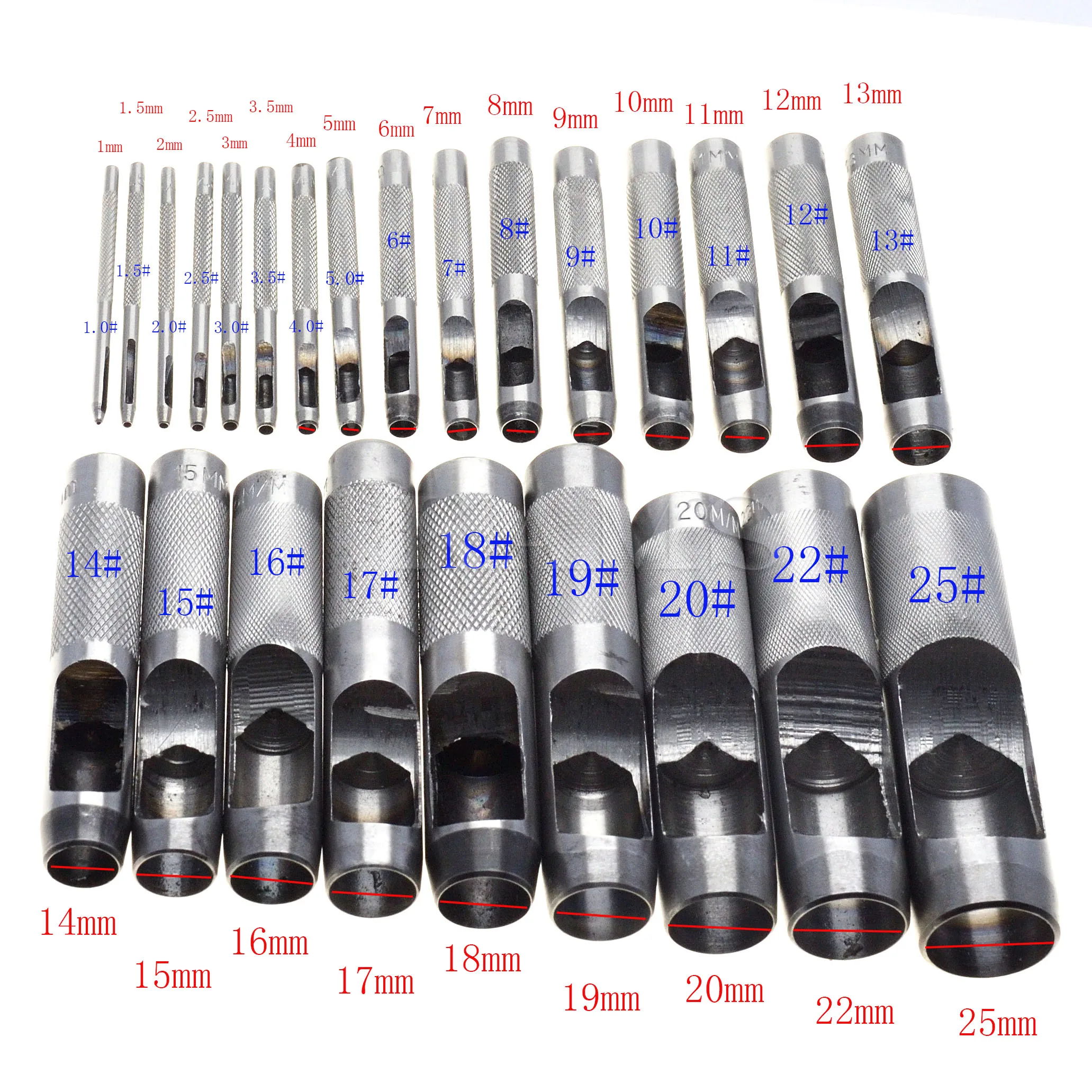 25 Size Pick Leather Tools Leather Punch Leathercraft Hole Craft Set ...