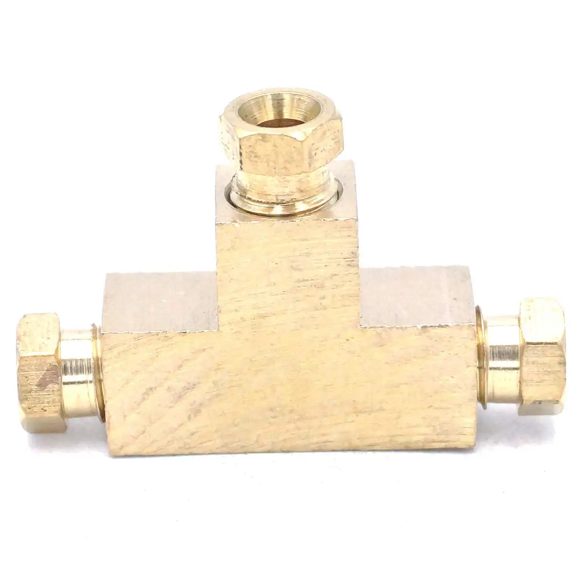 4mm-OD-Tube-Tee-Type-Brass-Compression-Connector-Fitting-Adapter-Pipe ...