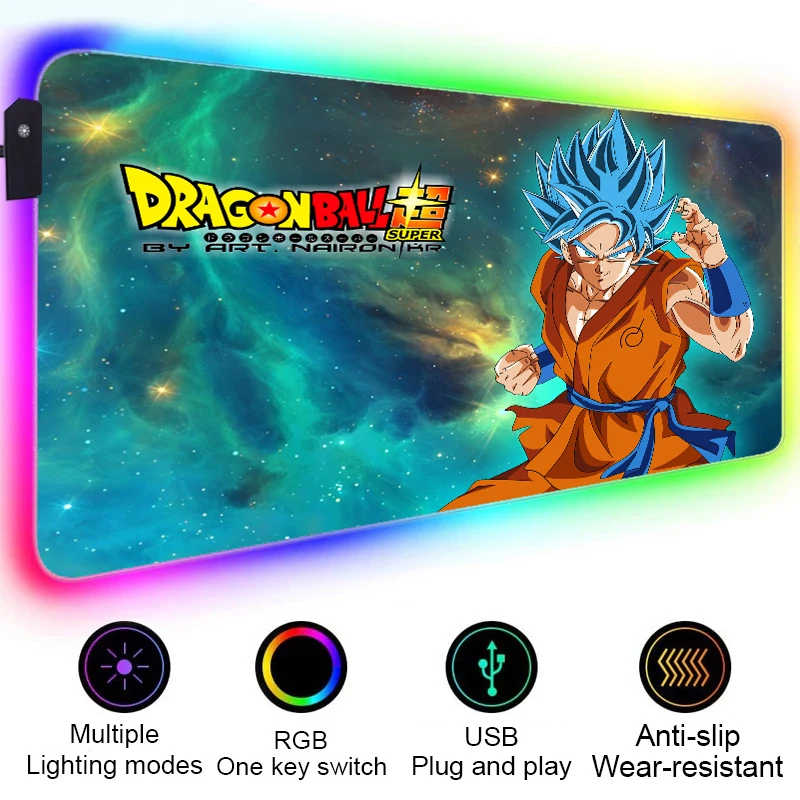 Super Dragon Ball RGB Anime Gaming Mouse Pad Mousepad - Otakufort