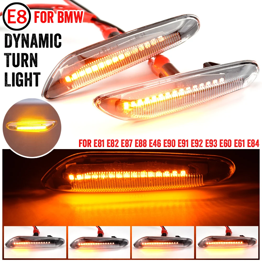 Flowing-Water-Blinker-LED-Dynamic-Turn-Signal-Light-For-BMW-E60-E61-E90 ...