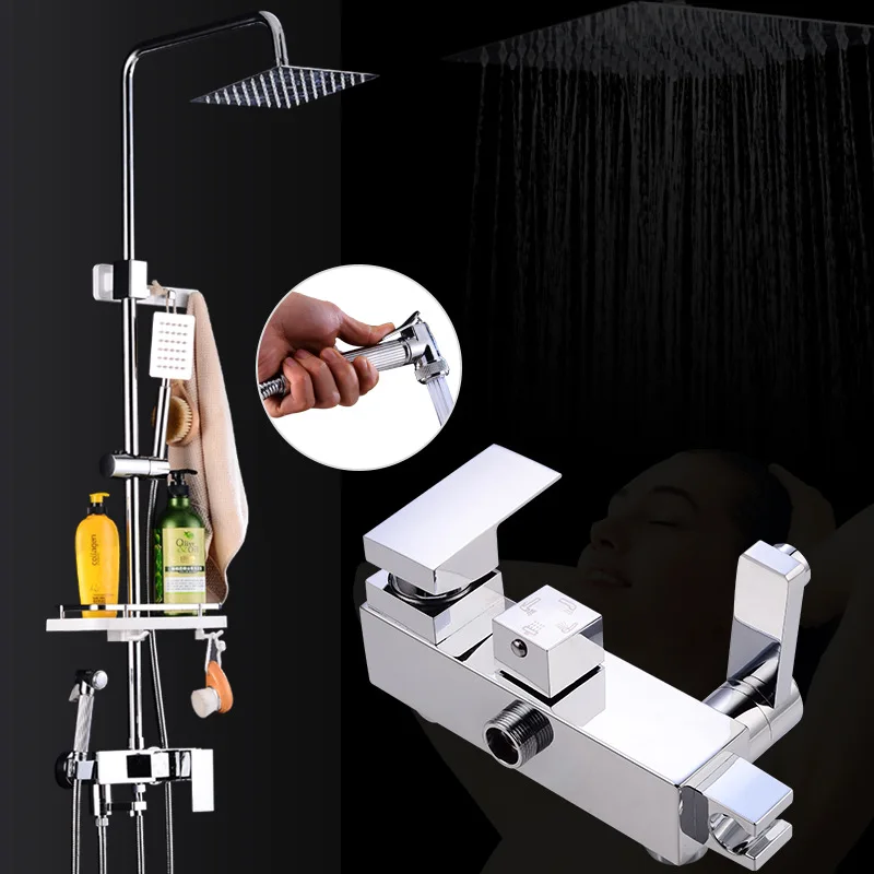 Shower Head Set Household Copper Sanitary Ware Rain Nozzle Toilet Bath ...