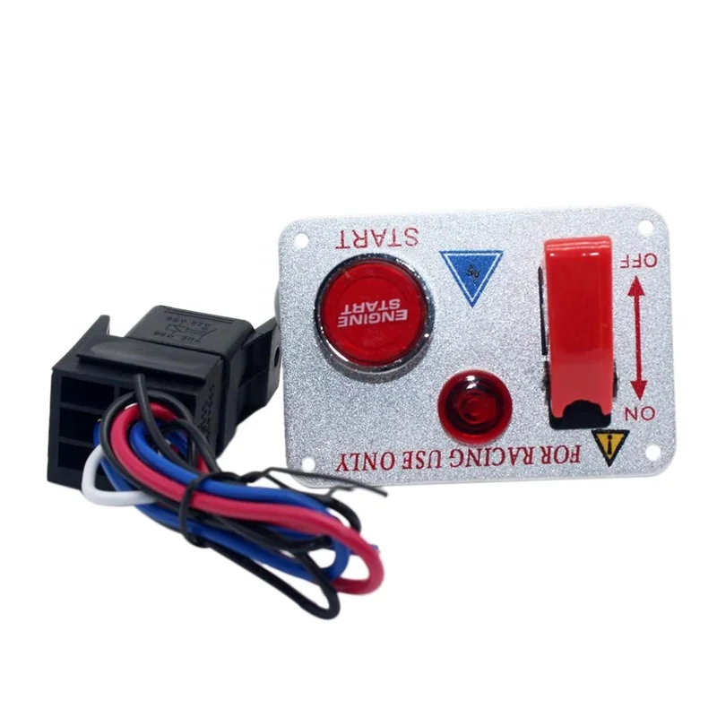 12V Racing Car Auto Ignition Switch Panel Engine Start LED Push Button ...