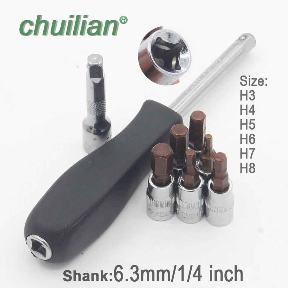 1Pcs-1-4-Inch-Drive-Hex-Bit-Sockets-Set-Allen-Key-Ratchet-Drive-Adapter ...