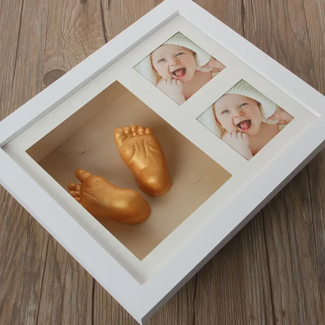 3D Baby Hand Foot Mold Print Photo Frame DIY Plaster Casting Kit Stereo ...