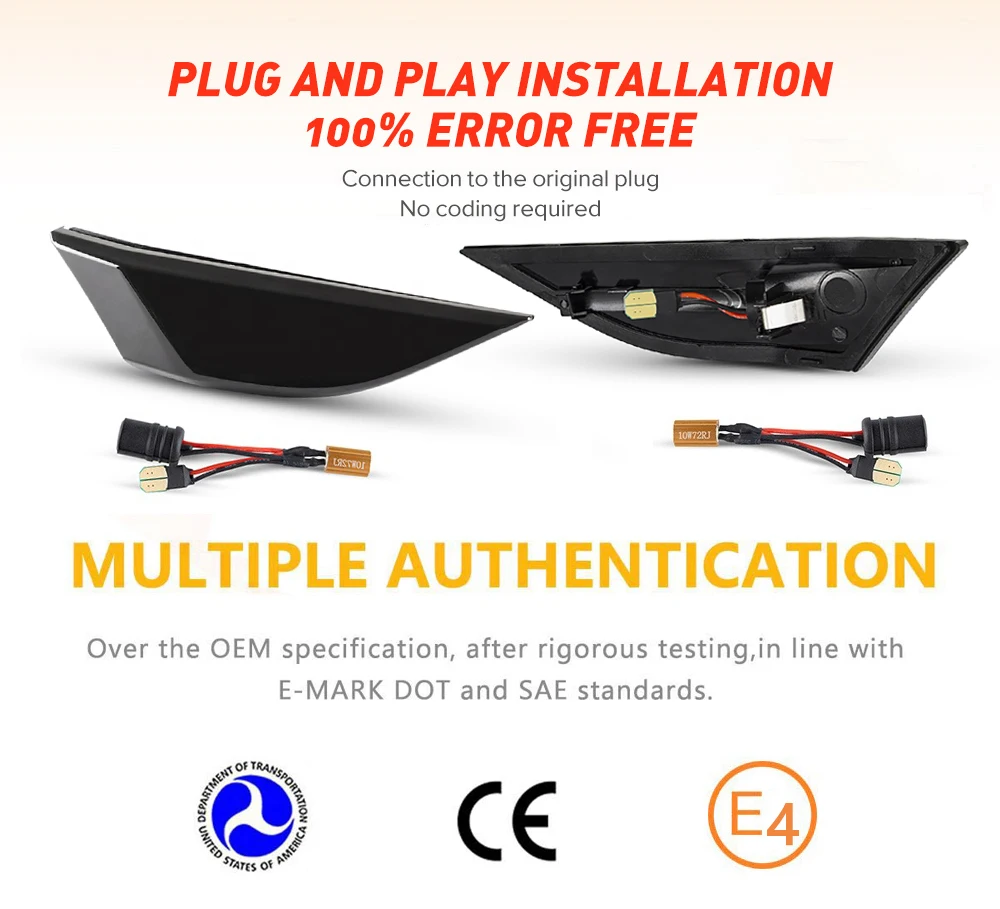 2 шт. светодиодные боковые габаритные огни поворота светильник ...