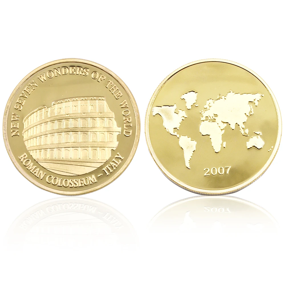 Colosseum Roman Famous Place 24k Gold Plated Metal Coin Colosseo ...