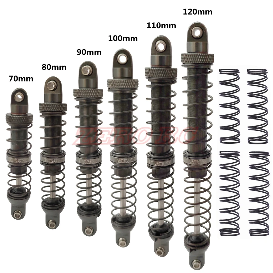 4PCS Rock Crawler METAL OIL SUSPENSION SHOCKS ABSORBER 70MM 80MM 90MM ...
