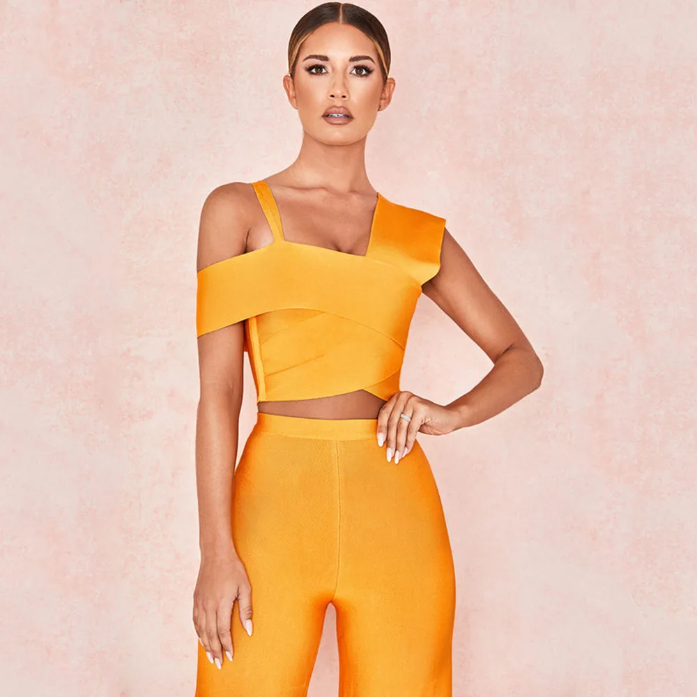 High-quality-women-s-bandage-2pcs-pants-set-and-sext-irregular-tank-top ...