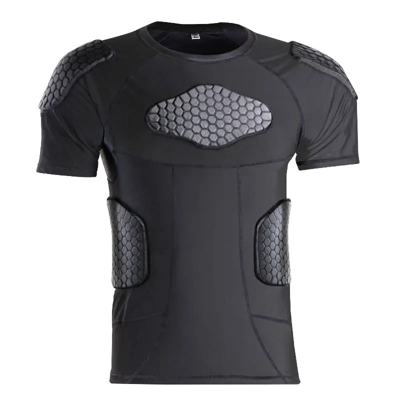 Safety Rugby Padded Shirt Men Soccer Goalkeeper Jerseys Outdoor Sponge ...