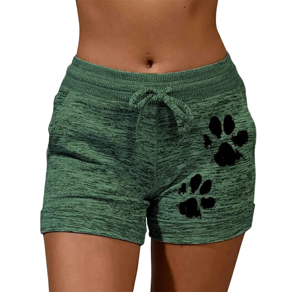 New-Summer-Fast-Drying-Drawstring-cat-paw-print-shorts-Lace-Up-High ...
