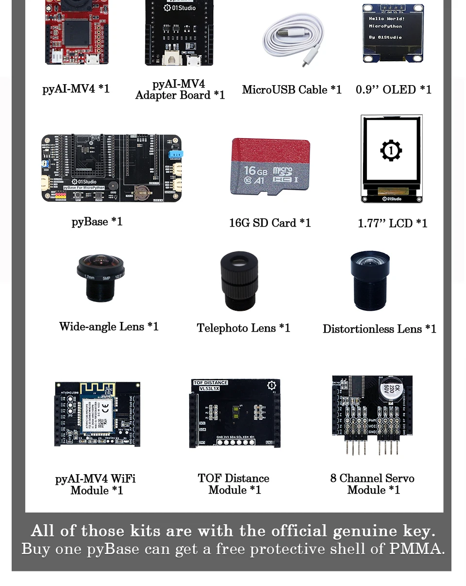 MicroPython 0.3MP 카메라 STM32 AI 임베디드 개발키트 [pyAI-MV4 KIT] / 디바이스마트