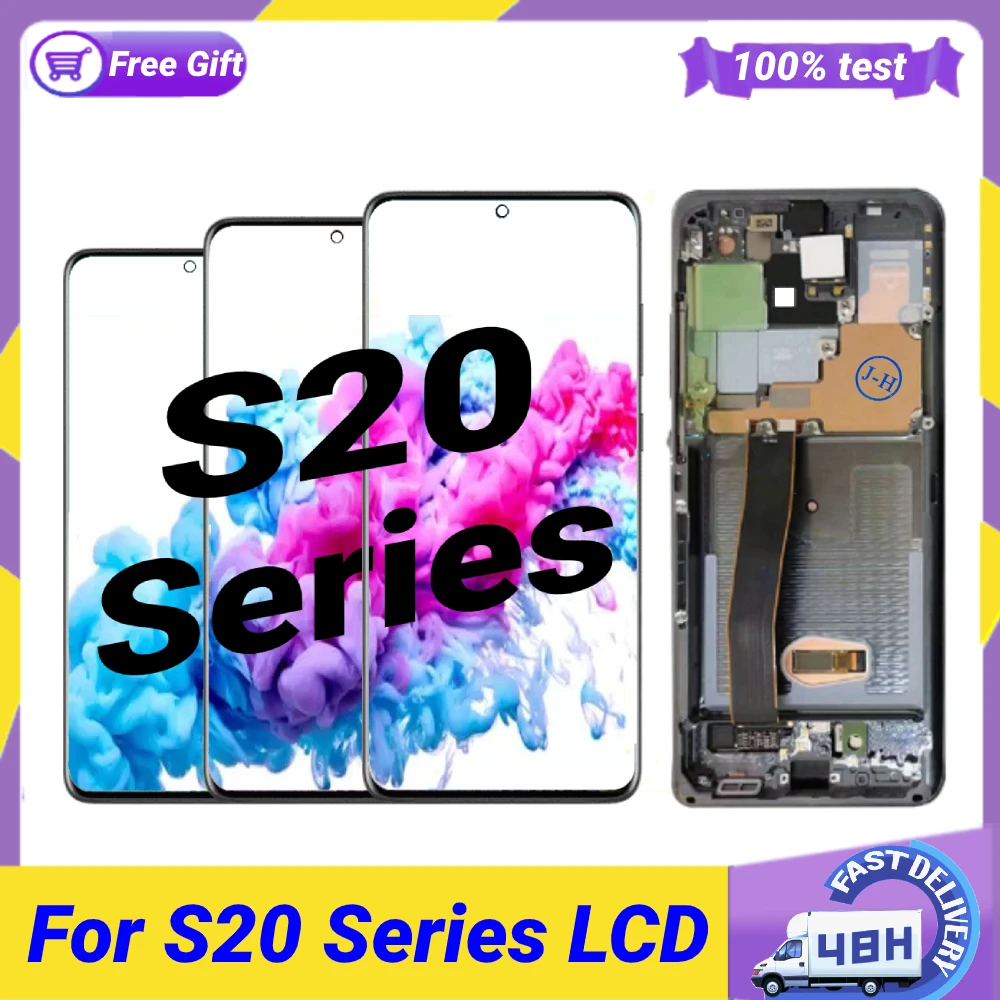 100% Original Super AMOLED LCD Display for Samsung Galaxy S20 G980F G980F/DS S20 Plus G985F S20 ...