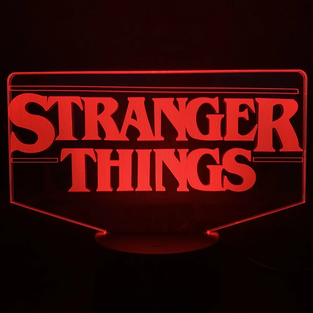 Stranger Things Lámpara Led de luz nocturna 3D para decoración de ...