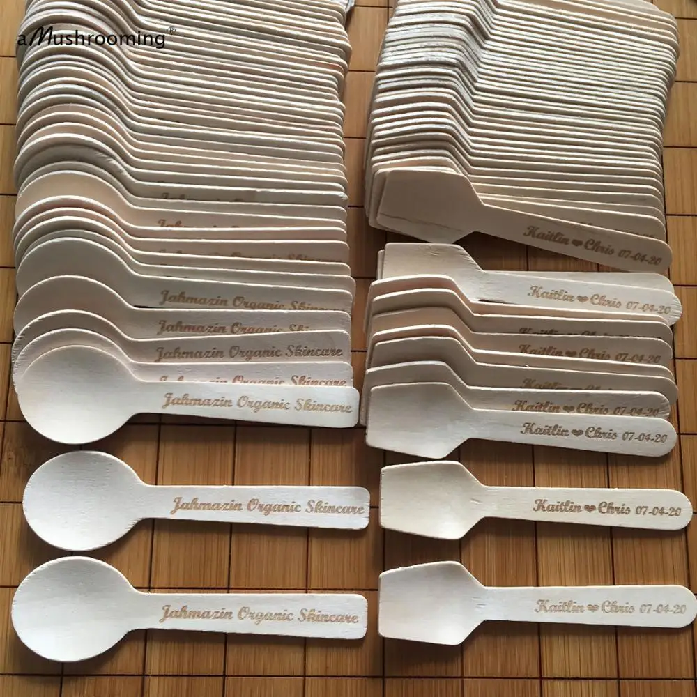 100pcs Custom Mini Spoon Wedding Souvenirs Wedding Favors Unique ...