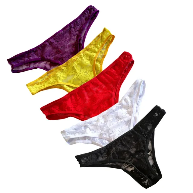 Hollow Out Mens Lace Briefs See Through Transparent Underwear Men Sex ...