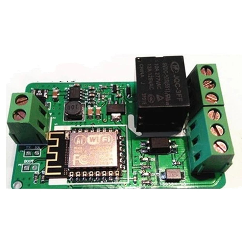 New Arrival 1pcs Green Esp8266 10a 220v Network Relay Wifi Module Input Dc 7v~30v Modules ...