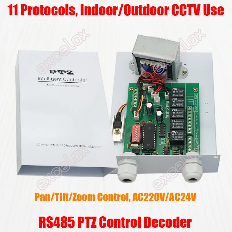 11 Protocols RS485 PTZ Decoder Controller Receiver Driver for indoor ...