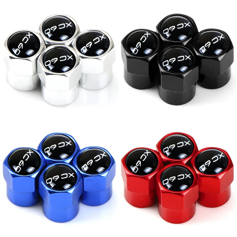 4pcs Aluminum Valve Caps Car Wheel Tires Valves Tyre Stem Air Cap For ...