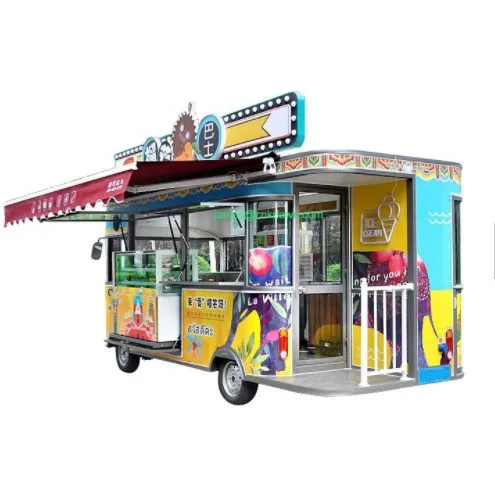 Customized2.5/3/3.5/4/4.5/5M long electric food vending cart mobile ...