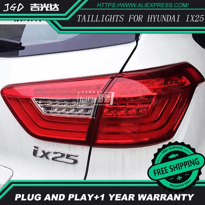 Car Styling tail lights for Hyundai ix25 Creta 2014 2016 taillights LED Tail Lamp rear trunk ...