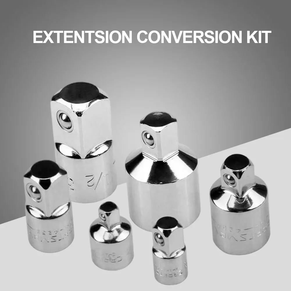 6PCS Ratchet Wrench Socket Adapter Head Set For Car Bicycle Repair ...