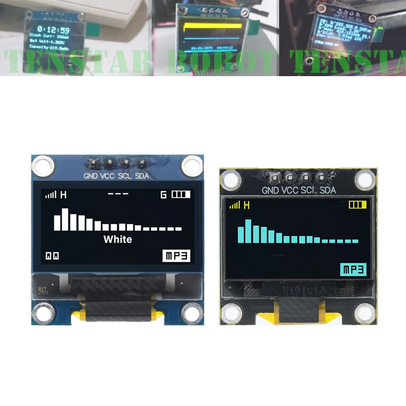 0.96 Inch OLED SSD1306 White/Blue/Yellow 128X64 IIC I2C Serial Display ...