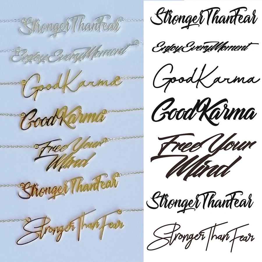 2021-Personalized-Name-Necklace-Letter-Custom-Actual-Handwriting ...