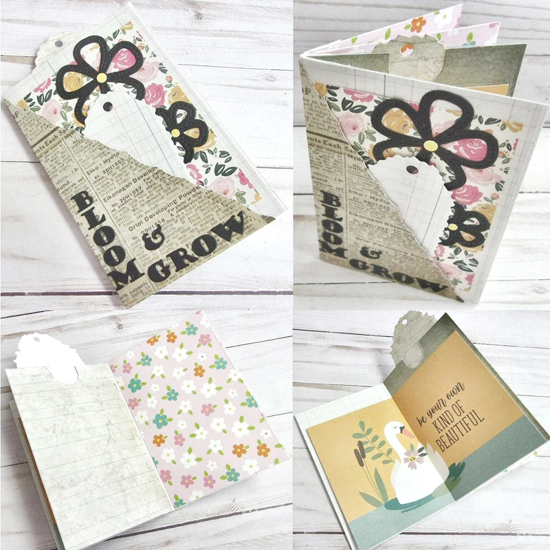 Cutting Dies Mini Book Torn Corner Scrapbook Cardmaking Diy Paper Craft ...