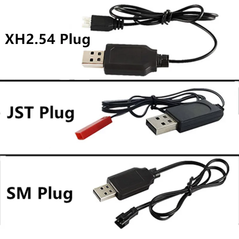 XH2.54 JST-2P SM-2P PH2.0 Plug 3.7V 1S Charger Cable USB Syma X5HW X5UW ...