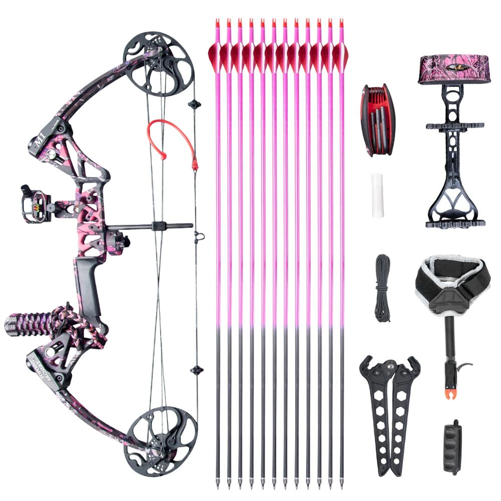 Compound Bow And Arrow Pink