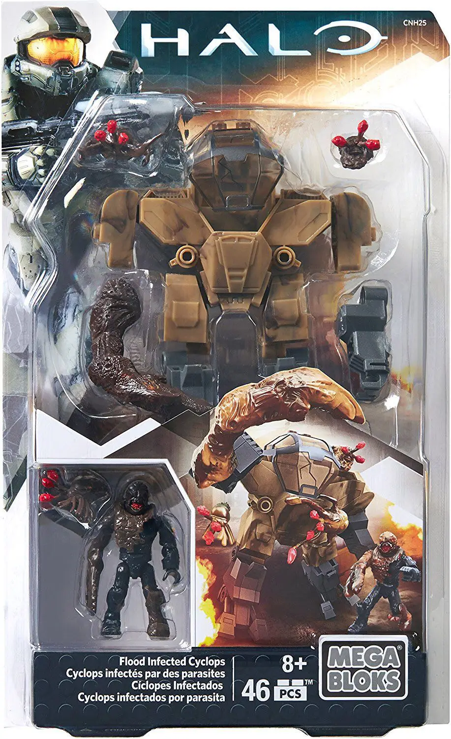 New Mega Bloks Halo Flood Infected Cyclops Action Figure Cnh25 - Action ...