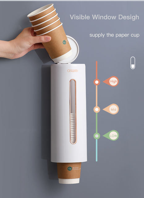 Disposable Paper Cup Dispenser | asghedom.com