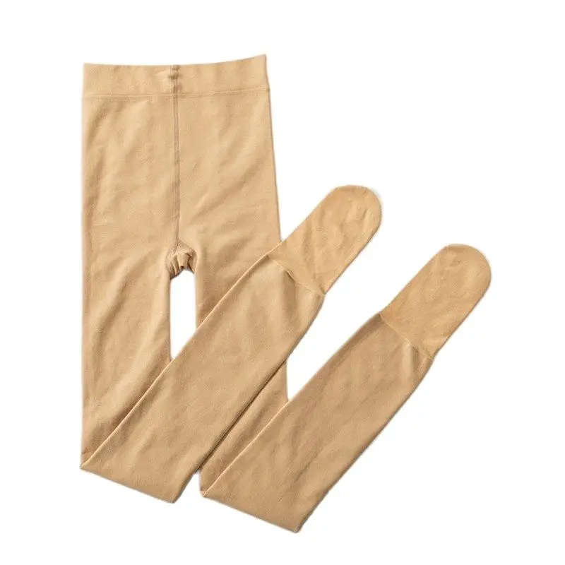 Piling Resistant Skin Color Tan Winter Stirrup Footed Thick Tights ...