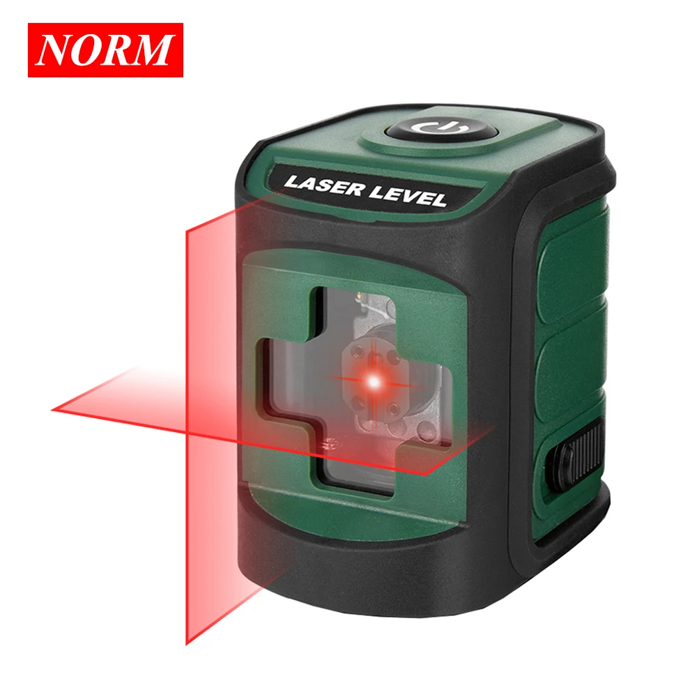 Norm 2 Lines Laser Level Red/Green Beam Self Leveling With Horizontal ...