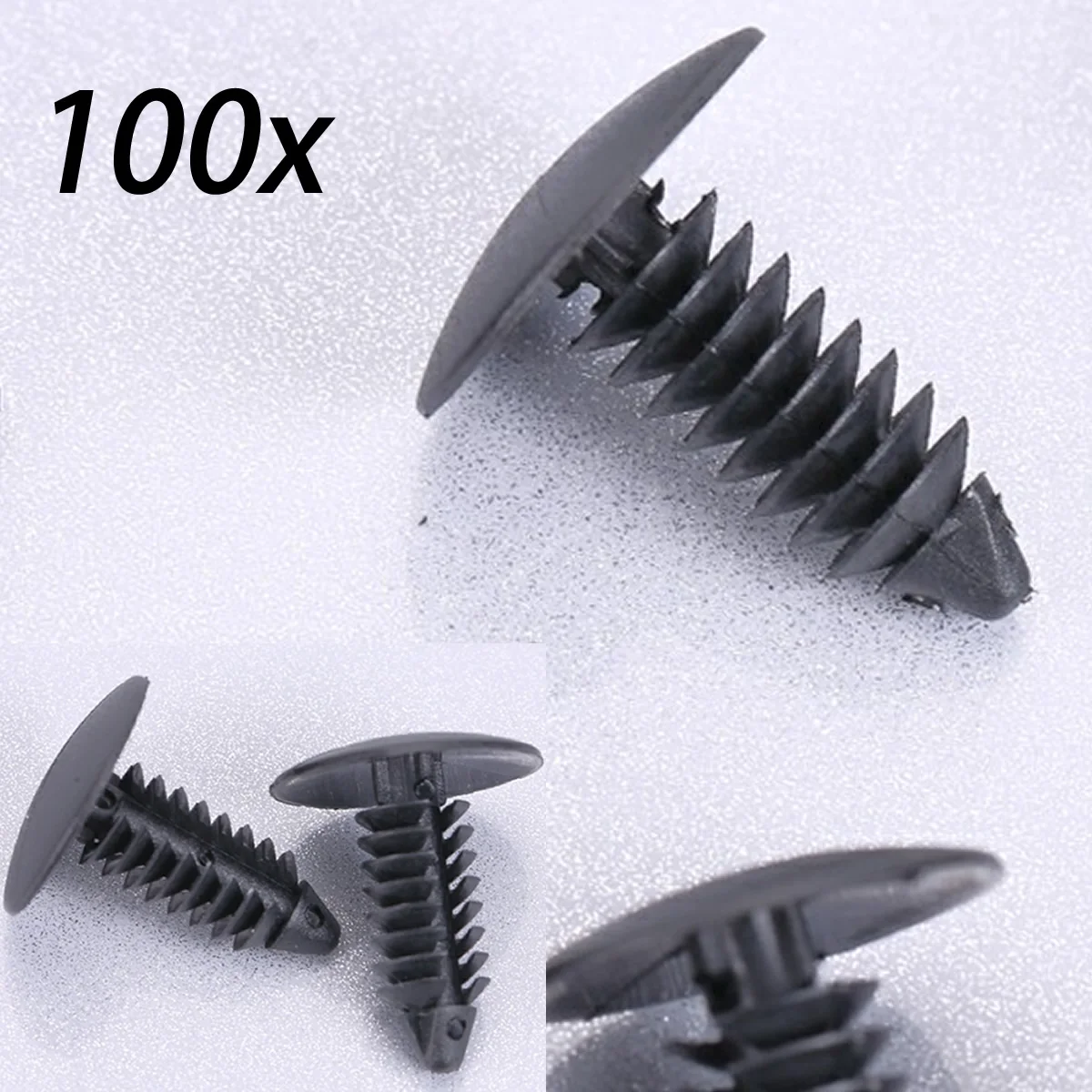 100 Pcs 8mm Bumper Clips Auto Car Hole Plastic Rivets Fastener Fender ...