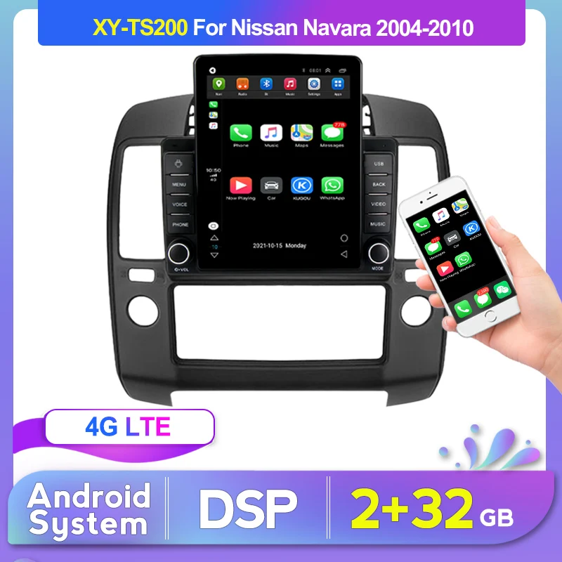 Car Navigation DSP 2Din For Nissan Navara D40 2004 2010 Android System ...