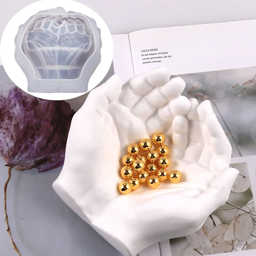 Two-hand Model Hand Storage Resin Mold Candlestick Mold Concrete ...