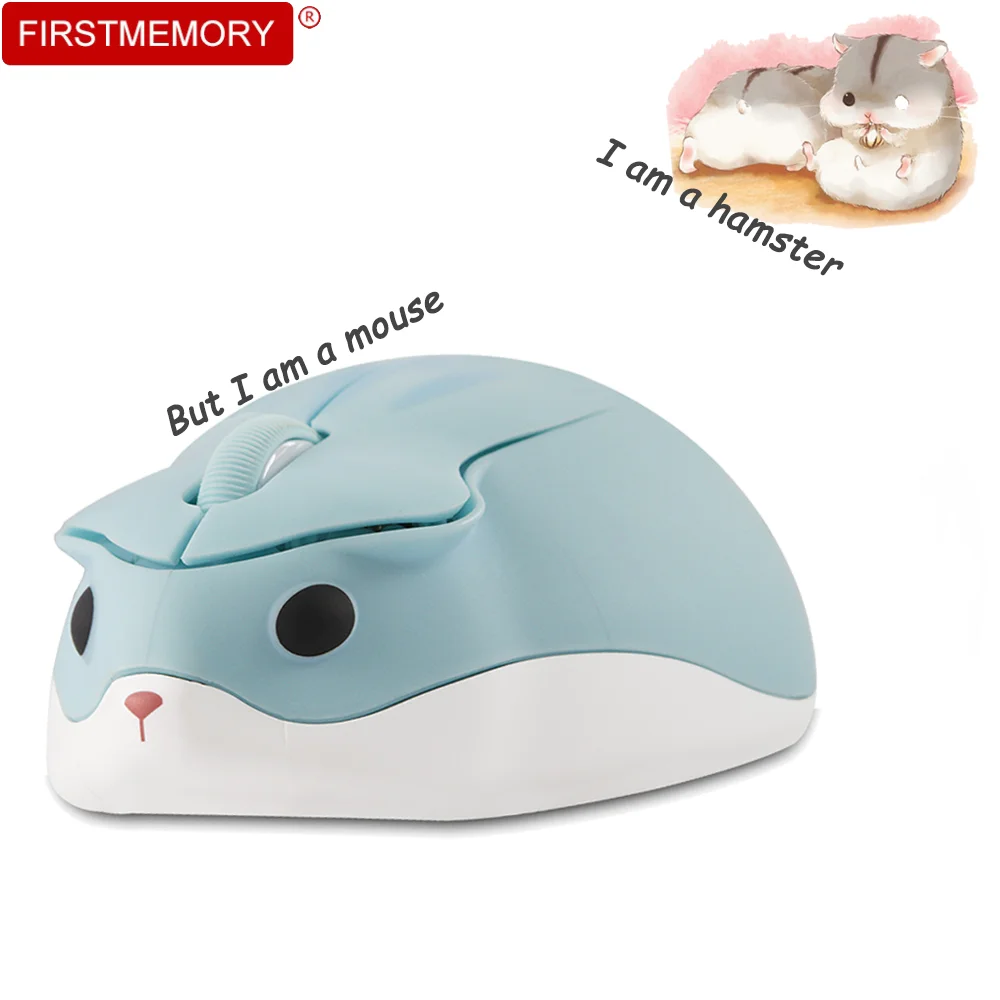 2.4G Wireless Optical Mouse Cute Hamster Cartoon Computer Mice ...