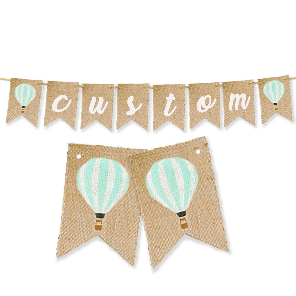 Custom Hot Air Balloon Banner, Party Decor, Custom Up Up And Away ...