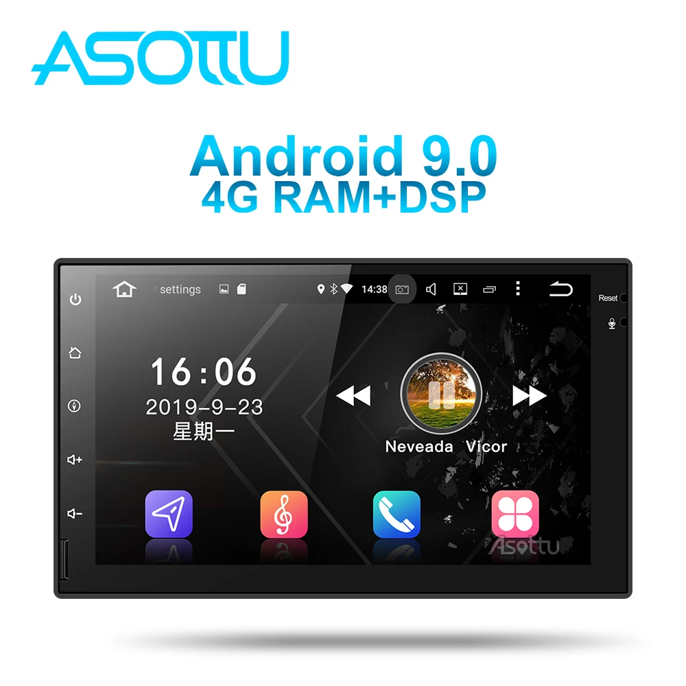 Asottu NI601 android 9,0 PX6 автомобильный dvd gps Навигатор Радио Видео плеер стерео ...