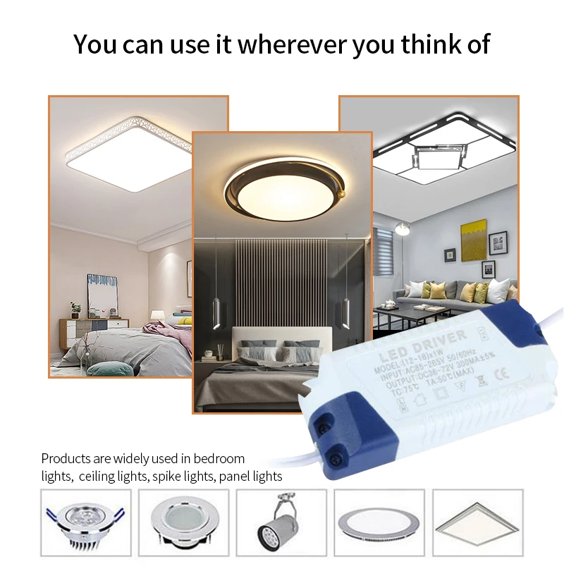 3w-24w Ac85-265v Constant Current 280/300ma Led Driver For Led Strip ...