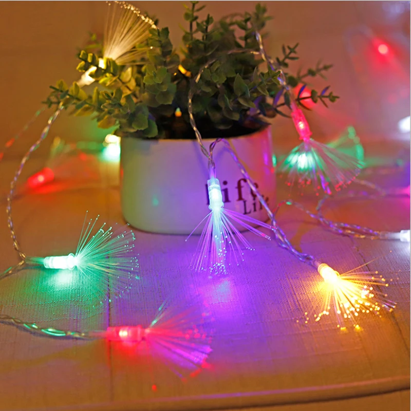 6M 40 Led String Light Christmas Decoration Dandelion Optic Fiber Fairy ...