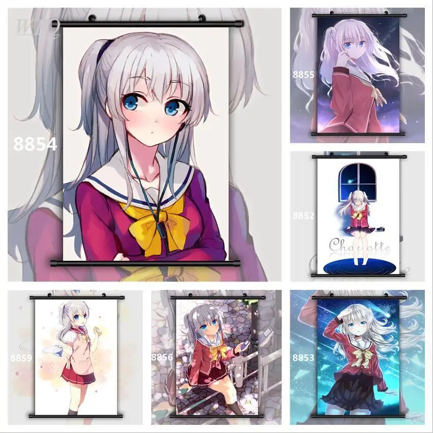 Japanese Cartoon Poster Tomori Ready to Hang White Hair |Anime Painting ...