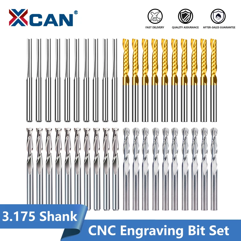 Straight 3.175 Carbide Milling Cutter | Ball Nose End Mill Cnc Router ...