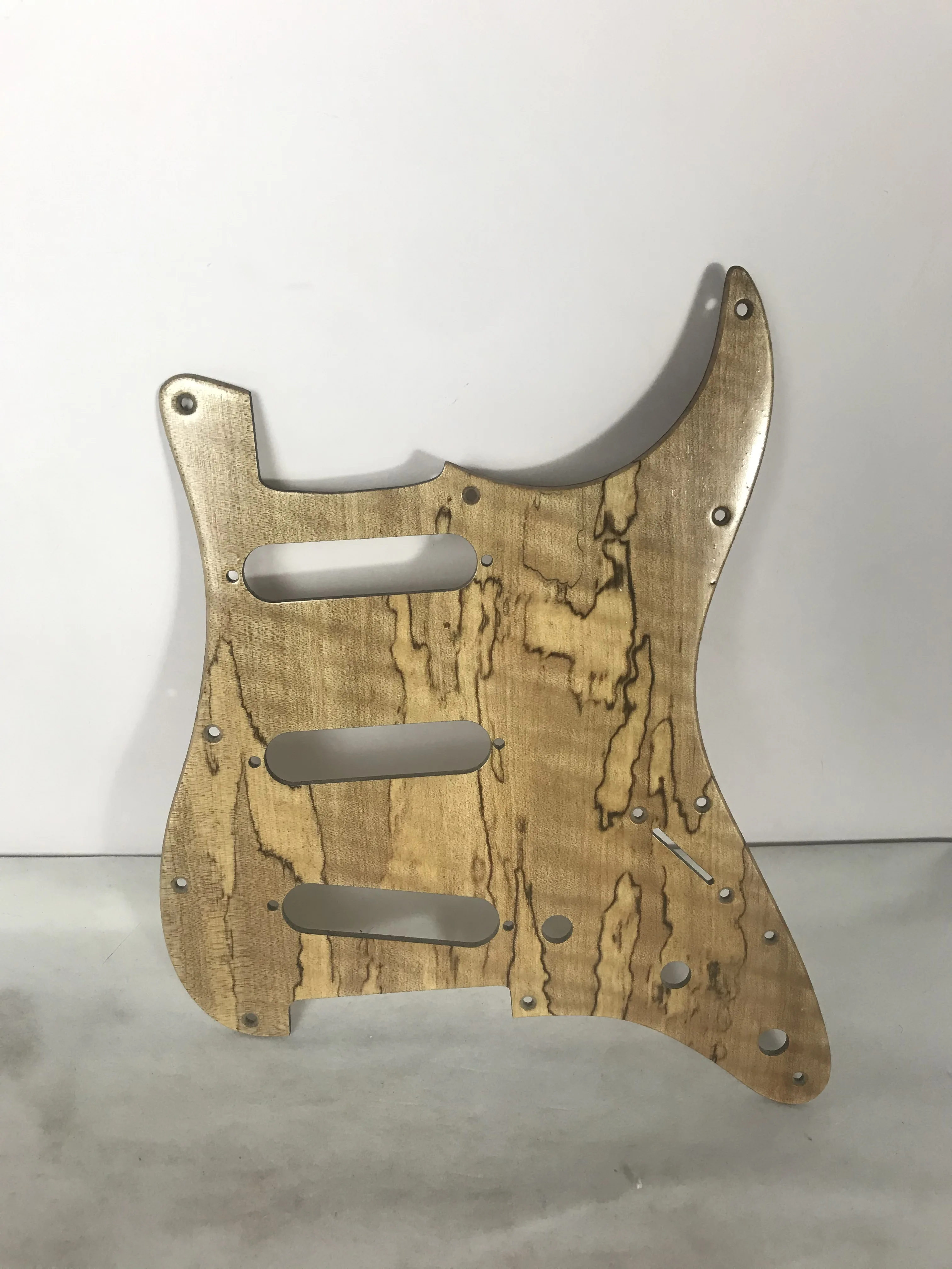 Spalted flamed maple madeira strat sss electrick guitarra pickguard ...