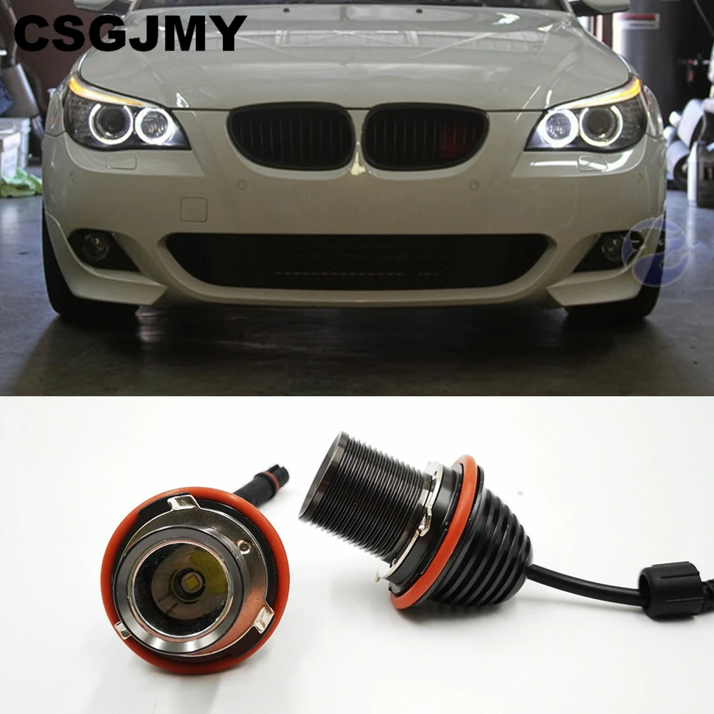 Csgjmy 2pcs 20w Led Angel Eyes Halo Marker Ring Light Bulb Canbus For ...