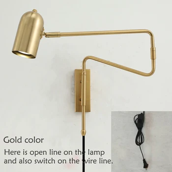 Retractable Long Swing-Arm Wall lamp - Lighting4Home