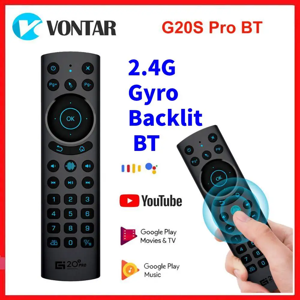 Mando-a-distancia-inal-mbrico-por-voz-dispositivo-retroiluminado-con-Bluetooth-giroscopio-G20S ...